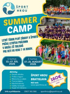 SUMMER CAMP 2026 - Šport hrou Bratislava